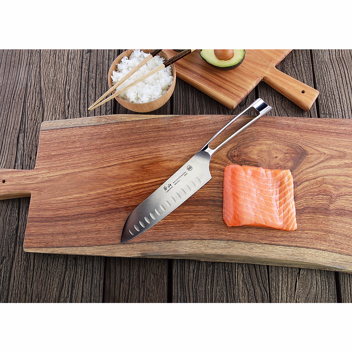 Cangshan N1 Series 59151 German Steel Forged Santoku Knife, 7-Inch