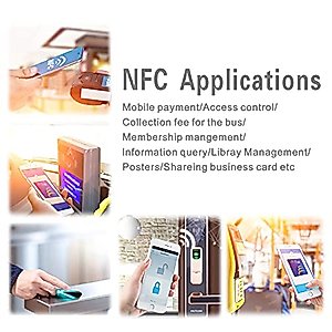50pcs NFC Cards NFC Tags Ntag 215 NFC chip NFC 215 tag rewritable NFC Coin Cards，Compatible with Tagmo and NFC Enabled Mobile Phones and Devices, Round (25 mm/ 1 Inch)