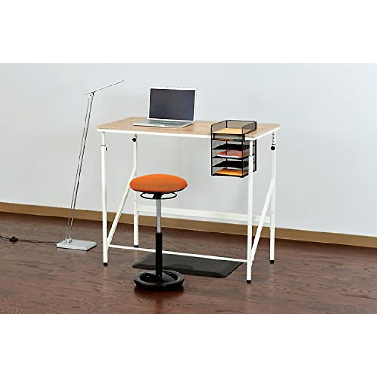 Safco Products Sit/Stand Bi-Level Desk, Beech/White