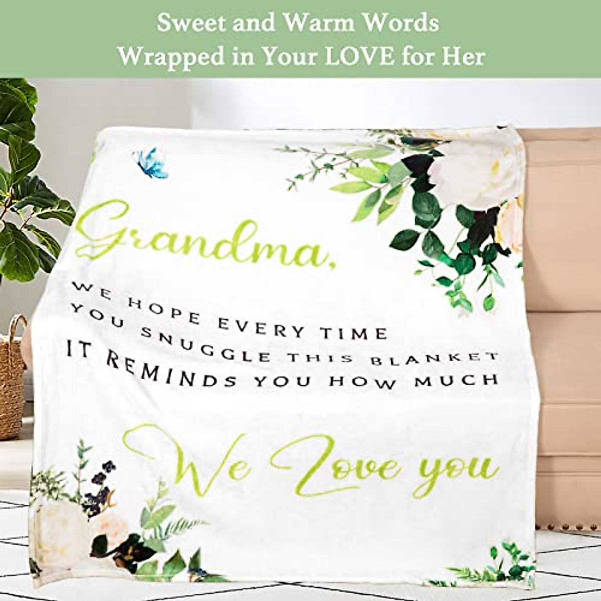 Mothers Day Blanket Gifts for Grandma, Gifts for Grandma, Grandma Birthday Gifts, Grandma Gifts, Great Grandma Gifts, Grandma Blanket Soft Throw Blanket 60" x 50"