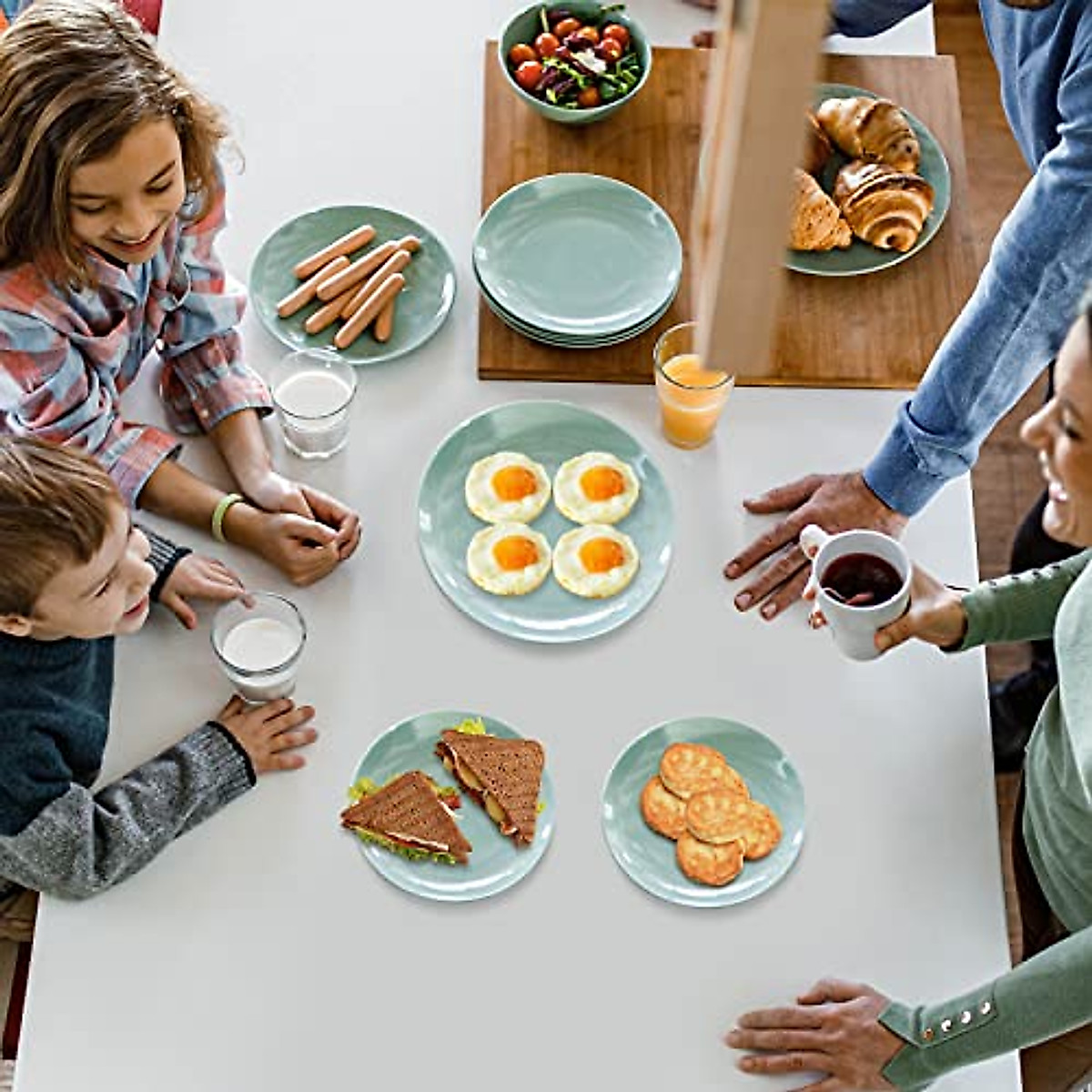 EuroBird Egg Rings for Frying Eggs, 3", 4" NonStick Egg Cooker Ring Molds, Stainless Steel Crumpet Ring Mold for English Muffins Pancake Breakfast Sandwich Burger Cooking Griddle