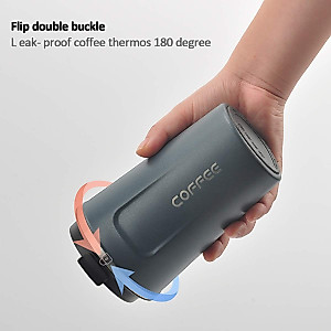 12 oz Stainless Steel Vacuum Insulated Tumbler - Coffee Travel Mug Spill Proof with Lid - Thermos Cup for Keep Hot/Ice Coffee,Tea and Beer (Tibetan blue)