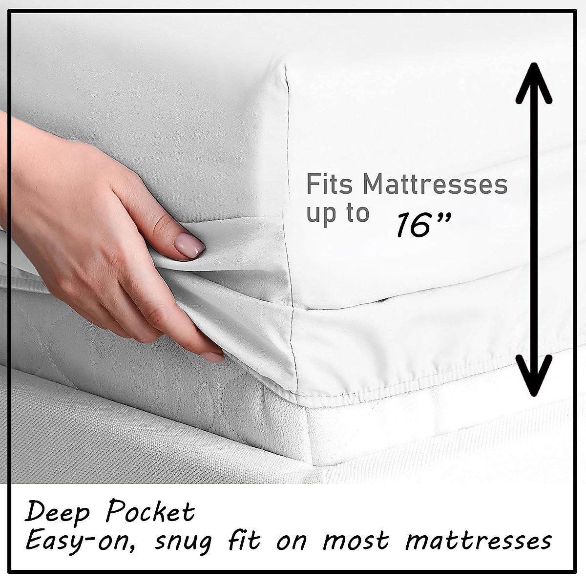 Birch Sheets Full Size, Forest Bed Sheets, Patterned Bedding Sheets & Pillowcases 4 Piece Set - Soft Microfiber Deep Pocket Fitted Sheet & Flat Sheet & 2 Pillow Cases J1-&-61