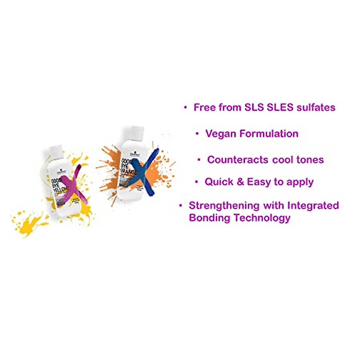 GOODBYE ORANGE Neutralizing Wash Shampoo – Color Balancing for unwanted orange and red undertones – Cleansing Vegan Hair Care with Blue- greenish pigments, 10.1oz