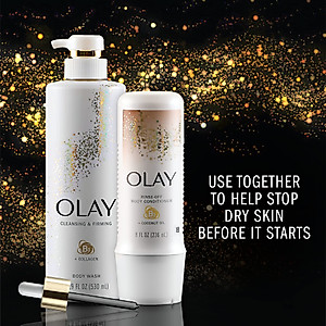 Olay In-Shower Rinse-Off Body Conditioner for Dry Skin with B3 and Coconut Oil for Lasting Hydration, 8 Fl Oz (Pack of 6)