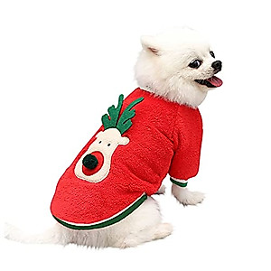 Pajamas for Dogs Christmas Clothes Fleece Cat Coral Costume Two-Legged Cute Girl Dog Clothes for Large Dogs