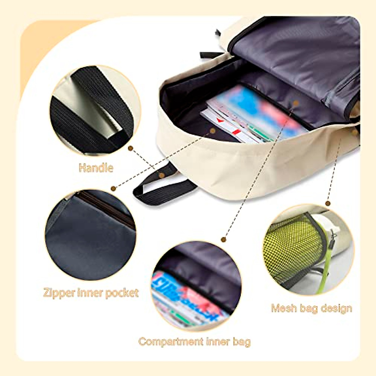 Muvtioc Teacher Backpack, Laptop Backpack for Women,Work Bag, Cute Teacher Backpacks for Teacher