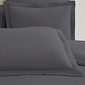 Mellanni Bed Sheet Set + Duvet Cover Set Bundle&Save - Hotel Luxury Bedding - Bundle Includes: 4pcs Bed Sheet Set and 5pcs Duvet Cover Set (Queen, Gray)