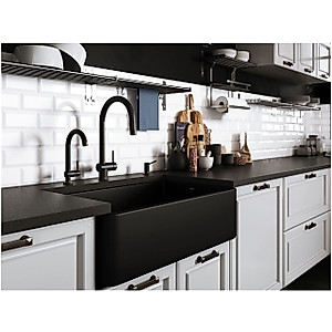 Riobel AZ201BK - Azure kitchen faucet with spray, Black