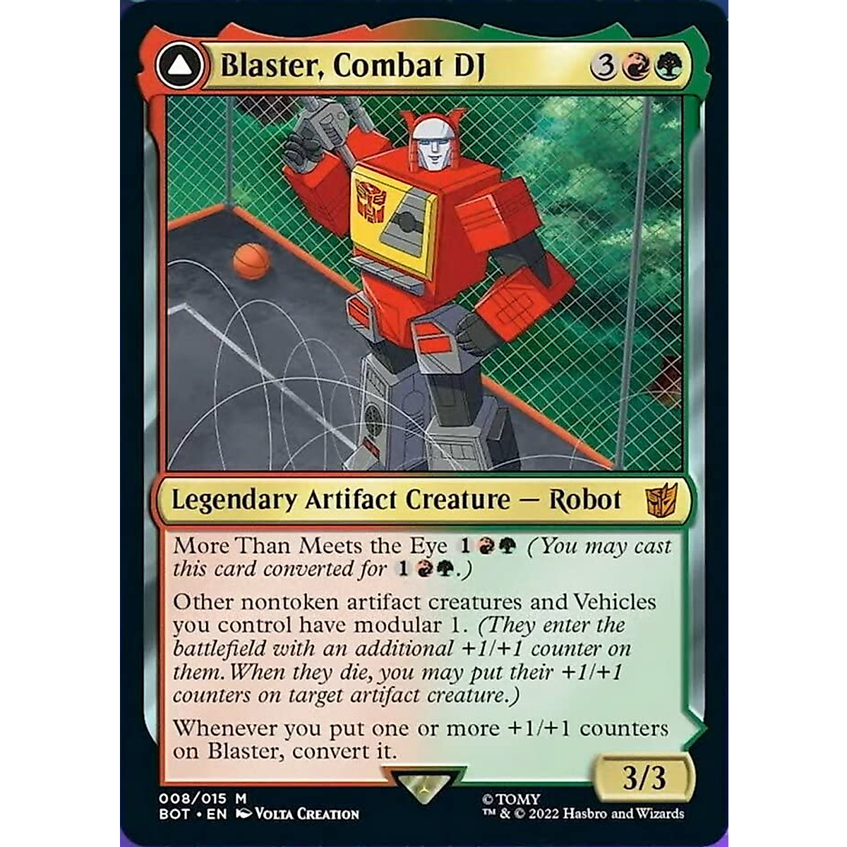 Magic: the Gathering - Blaster, Combat DJ // Blaster, Morale Booster (008) - Transformers