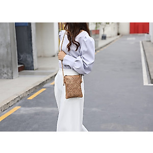 MKF Collection Crossbody Bags for Women Handbag, PU Leather Crossover, Small Shoulder Side Messenger Purse Rose