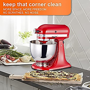 Metal Mixer Slider Mat Combined with Teflon Self Stick Sliding Sliders for Kitchenaid 4.5-5Qt Tilt-head Stand Mixer, Countertop Storage Mover Caddy Compatible with 4.5-5Qt Stand Mixer Artisan Classic