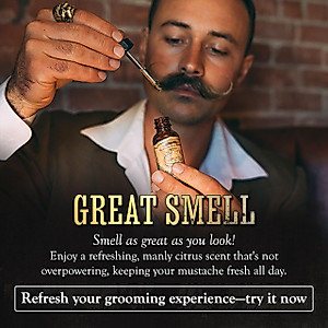 THE VINTAGE GROOMING CO. Mustache Wax Remover Night Fury Oil by Death Grip - Get Wax Out Of Your Handlebar Moustache Or Beard | Mustache Cleaner Kit