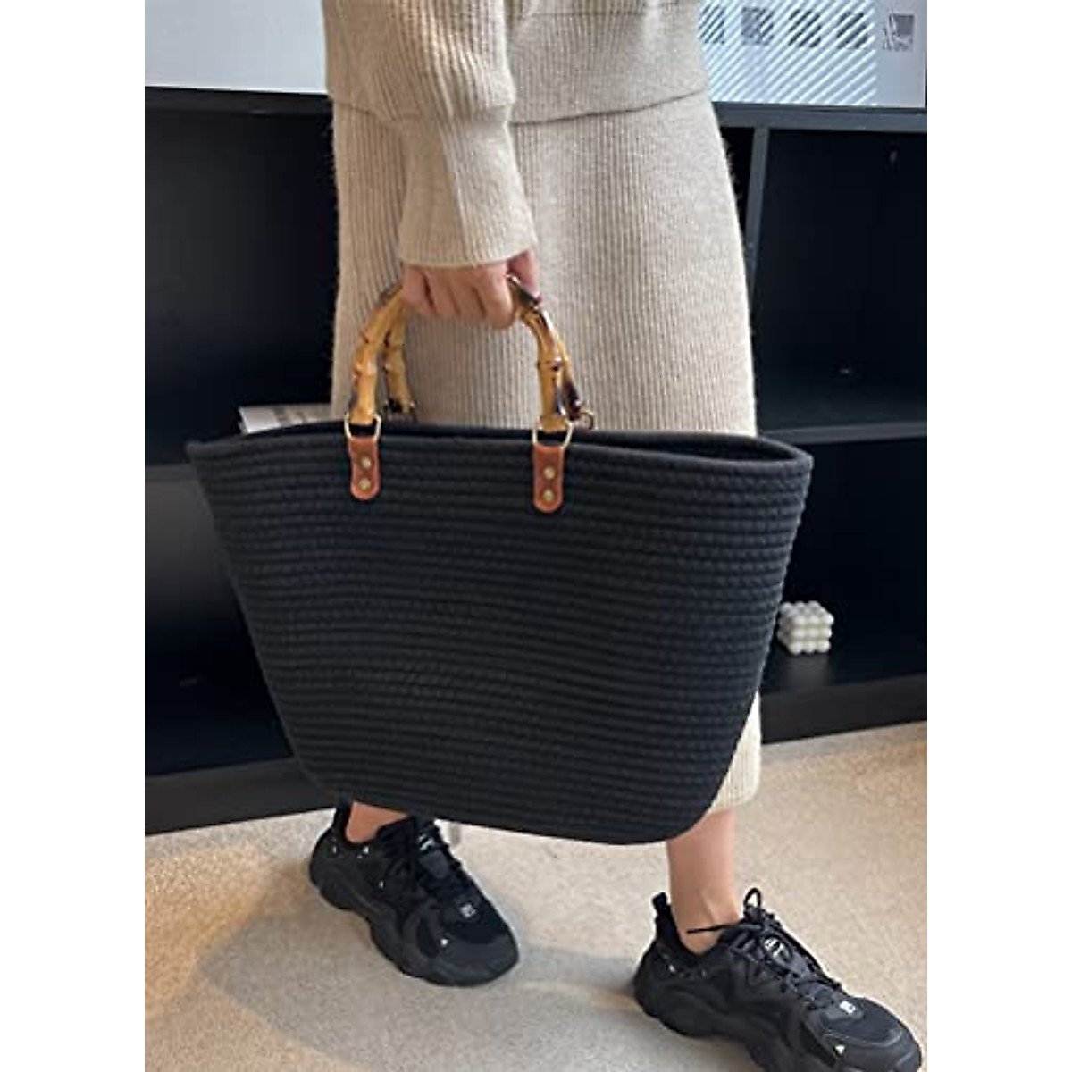Straw Tote Bag for Women Woven Hobo Handbag Shoulder Bag Satchel Fashion Beach Bag Large Top Handle Bag Purse Summer 2023