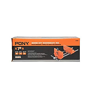 Pony Jorgensen 27091 Medium Duty Woodworker's Vise, Orange, Grey, 9-Inch By 7-Inch