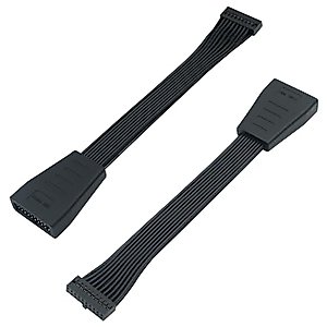 COMeap (2-Pack) USB 3.0 Header Extension Cable, Small Mini USB 3.0 19/20 Pin Internal Adapter for Motherboard 5.9-inch (15cm)