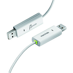 j5create JUC100 Data, Keyboard, and Mouse Sharing/Transfer USB Cable [ Wormhole Switch Windows to Windows ] Transfer Data Between 2 Windows PC