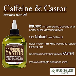 Hair Chemist, Oil, 7.1 oz - Caffeine and Castor Faster Growth Hair Oil for Unisex Adult