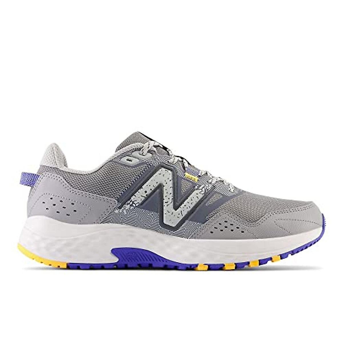 New Balance Men's 410 V8 Trail Running Shoe, Blacktop/Marine Blue/Shadow Grey, 15 X-Wide