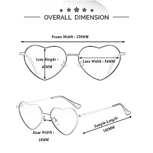 Kursan Polarized Heart Sunglasses for Women Metal Frame Fashion Lovely Style Sun Glasses UV400 Protection (Gold/Red)