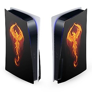 Head Case Designs Officially Licensed Christos Karapanos Dragon Phoenix Art Mix Vinyl Faceplate Sticker Gaming Skin Case Cover Compatible with Sony Playstation 5 PS5 Disc Edition Console