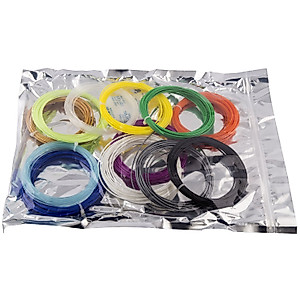 HATCHBOX 3D Pen-ABS1.75-SMP ABS 3D Pen Filament, Dimensional Accuracy +/- 0.05mm, 0.44lbs Total, 1.75mm, 12 Color Sample Pack - 20 Feet Per Color