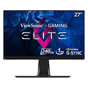 ViewSonic XG271QG 27 Inch 1440p 240Hz 1ms IPS Gaming Monitor NVIDIA G-Sync Advanced Ergonomics RGB Lighting (Renewed)