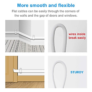 FASTSNAIL Wall Mount and 16.4FT Flat Power Extension Cable Ktis Compatible with Wyze Cam Pan, Wyze Cam Outdoor, Mounting Kit Including Charging Cord for Wyze Cam Pan, Wyze Cam Outdoor