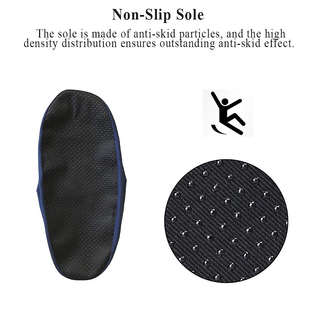 Anmerl 10 Pairs Shoe & Boot Covers, Durable Cotton Breathable Reusable Shoe Covers, Non-Slip Washable Dust Foot & Shoe Covers for Indoors Contractors Workers Shoeless Home (ExtraLarge - Navy Blue)