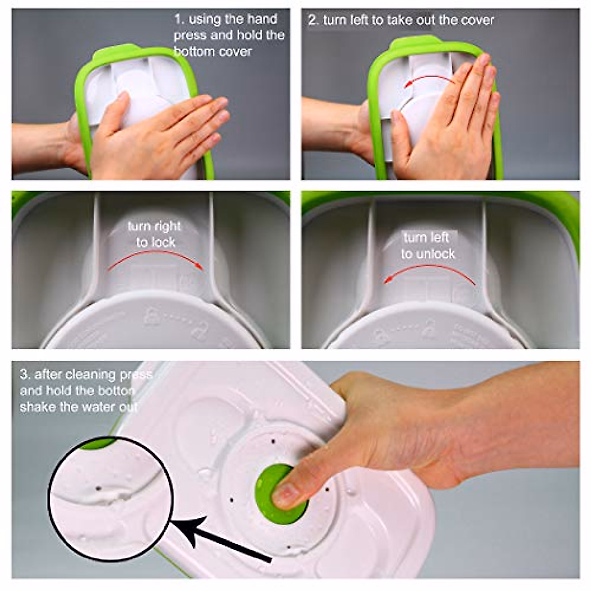 FOSA Vacuum Seal Food Storage System Reusable Small Containers, 3 pack, 34 oz size (Vacuum pump not included)