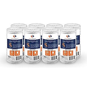 Aquaboon 1 Micron 10" x 4.5" String Wound Sediment Water Filter Cartridge | Whole House Sediment Filtration | Compatible with 84637, WPX5BB97P, PC10, 355214-45, 355215-45, WP10BB97P WP5BB97P 8-Pack
