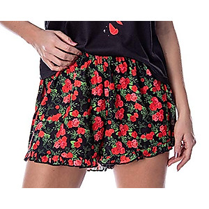 Disney Princess Women's Beauty and The Beast Break The Spell Belle Shirt and Ruffle Shorts Pajama Set (X-Large)