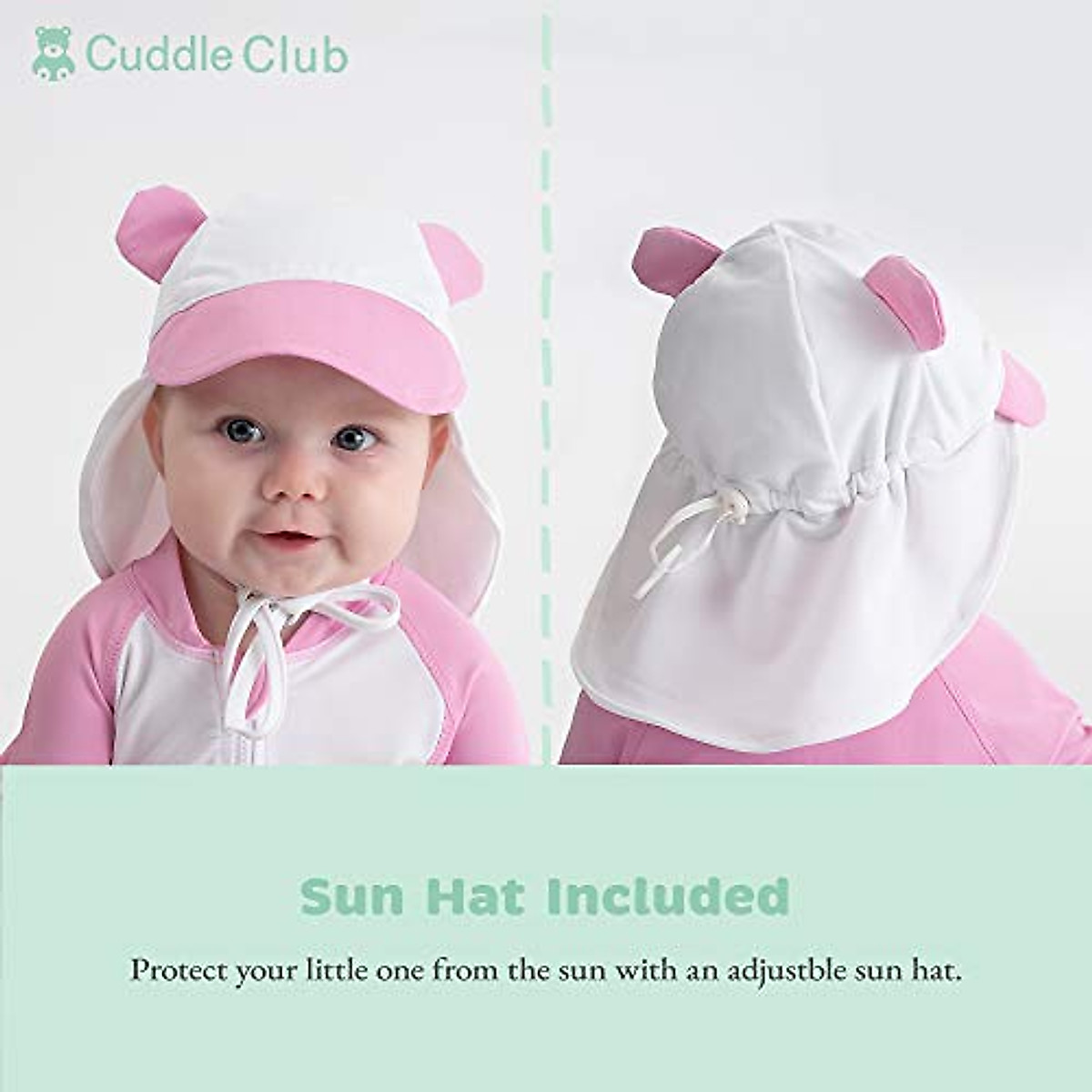 Cuddle Club Baby and Toddler One-Piece Swimsuit | UPF 50+ All-Day UV Protection Infant Sunsuit