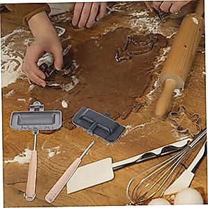 SHOWERORO Sandwich Pan Loaf Bread Pan Toaster Oven Pans Bread Mold Baking Pan Kitchen Bread Frying Pan Sandwich Baking Pan Aluminum, Wood Non Stick Accessories Nonstick Cookware Grill Pan