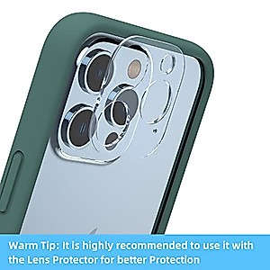 K TOMOTO Compatible iPhone 13 Pro Max Bumper Case (6.7 Inch), Liquid Silicone Bumper Case [Shock-Absorb] [Raised Edge Protection] [Drop Protection] [Silky and Soft Touch] Frame Bumper Case, Pine Green