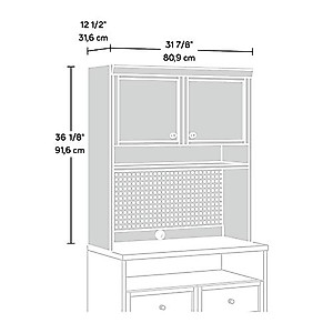 Sauder Craft Pro Series Hutch, White finish