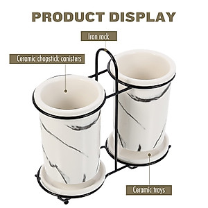 Zerodeko 1 Set nordic holder Binoculars iron Chopsticks Storage Box chopstick rest Japanese-style tableware Flatware Storage Cage practical chopsticks cage chopsticks cage