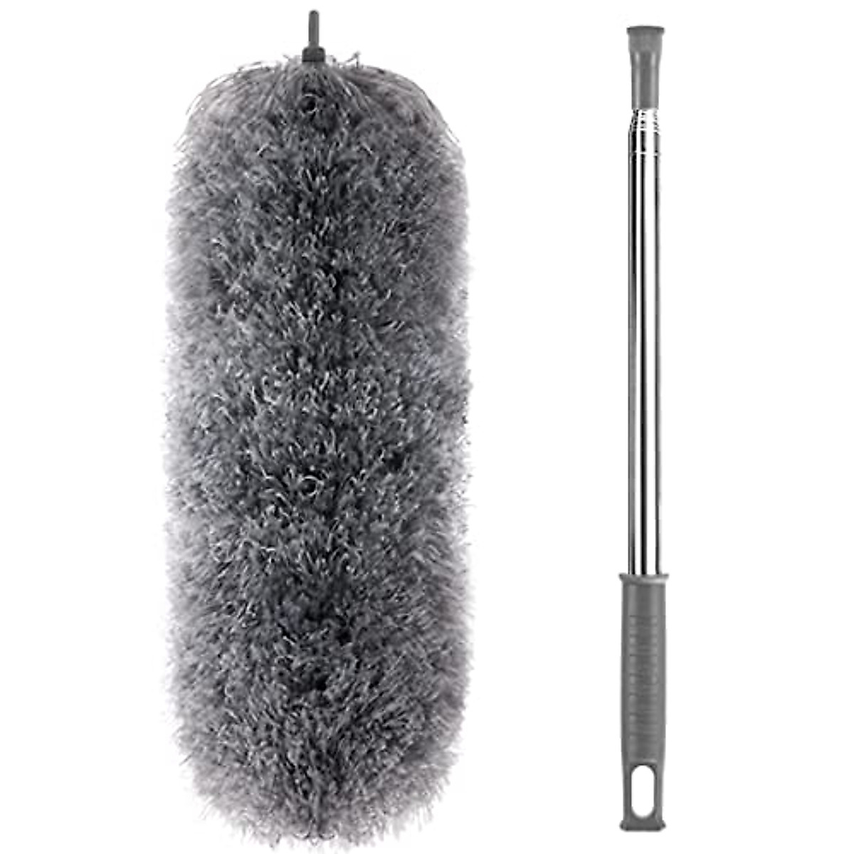 Microfiber Feather Duster - an 100 inch Extendable and Bendable Long Handle Dusters for Dust and Cobweb Cleaning All-Round Home Cleaning