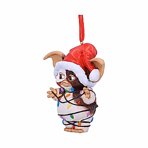 Nemesis Now Gremlins Gizmo in Fairy Lights Hanging Festive Decorative Ornament, Red, Housewarming