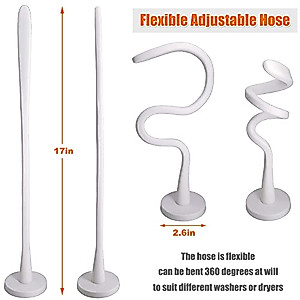 Front Load Washer Door Prop and Stopper - Magnetic Washing Machine Door Holder with 2.6-Inch Magnet Base, Removable Washer Door Stopper Keep Washer Door Open to Prevent Odors (White)