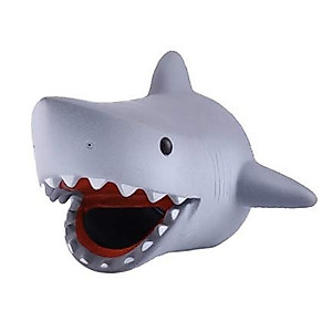 Children’s Faucet Extender Bath Spout Cover for Baby: Sink Extension Hand Washing - Kids Toddler Bathroom Bathtub Fun & Safety - Child Kitchen Accessories (Grey Shark)