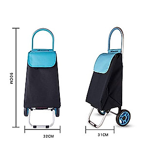 Shopping Trolley on Wheels Multi Function Shopping Cart Aluminum Alloy Cart/Luggage Cart/Trolley/Portable Cart/Folding Trolley/Ad 15 Kg Storage Hand Trucks,