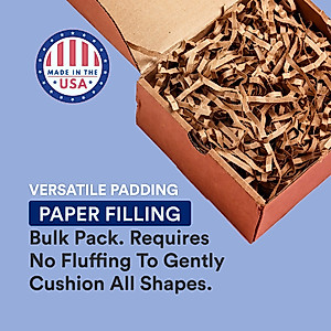 BOX USA Crinkle Paper 10 lb. Kraft, 1-Pack | Packaging Paper for Shipping, Moving, and Storage Supplies