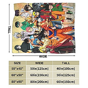 Nrovkug Anime Characters Super Soft Flannel Throw Blanket Lightweight Blankets Towel Blanket for Couch Sofa 50"x40"