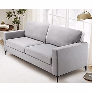 IDEARHOUSE 82 Inch Sofa, Comfy Couch, Modern Sofa, 3 Seater Sofa with Linen Fabric, Sofa Couch for Living Room Apartment Lounge Cozy Lounge Sofa,(Light Gray)