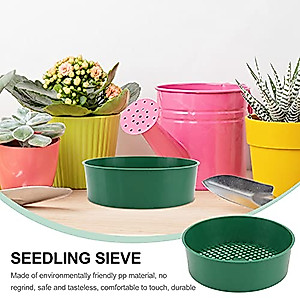 Yardwe Green Toys 10pcs Outdoor Bonsai Screen Spreaders Seeding Classifier Pan Rock Planter Separator Green Stackable Mesh for Cultivation Panning Riddles Earth Tool Riddle Planting Kids Toys