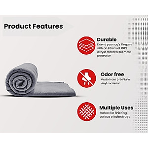 Dabline 80" x 80" Felt Fabric - Ideal for DIY Crafts, Tufting, Sewing and Padding - 1.6mm Thick Acrylic Felt Roll 6.6x6.6 ft