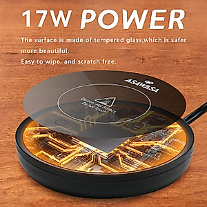 ASAWASA Candle Wax Melt Warmer with 1 pc Silicone Liner,Ceramic Wax Warmer,3-in-1 Candle Wax Melter and Fragrance Warmer for Warming Candle Jars or Wax Melts(Red Arc Pattern)