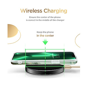 GVIEWIN for iPhone 13 Pro Case 6.1 Inch, [10FT Military Grade Drop Protection] Marble Phone Case Slim Glossy Soft TPU Shockproof Protective Cover for Women Men Phone Covers(Desert Dream/Green)