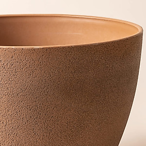 LA JOLIE MUSE Flower Pots Outdoor - Large Garden Planters with Drainage Holes Set of 2 (11.3 Inch, Terracotta Color)